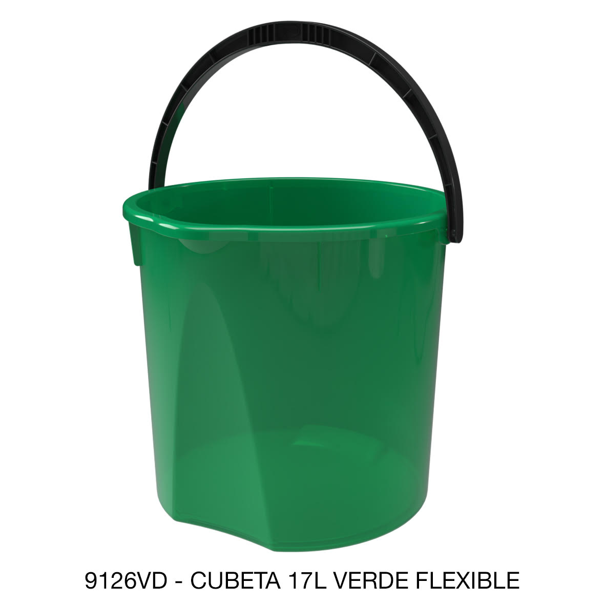Cubeta flexible de 17 litros color verde modelo 9126VD de Sablón - Sablón