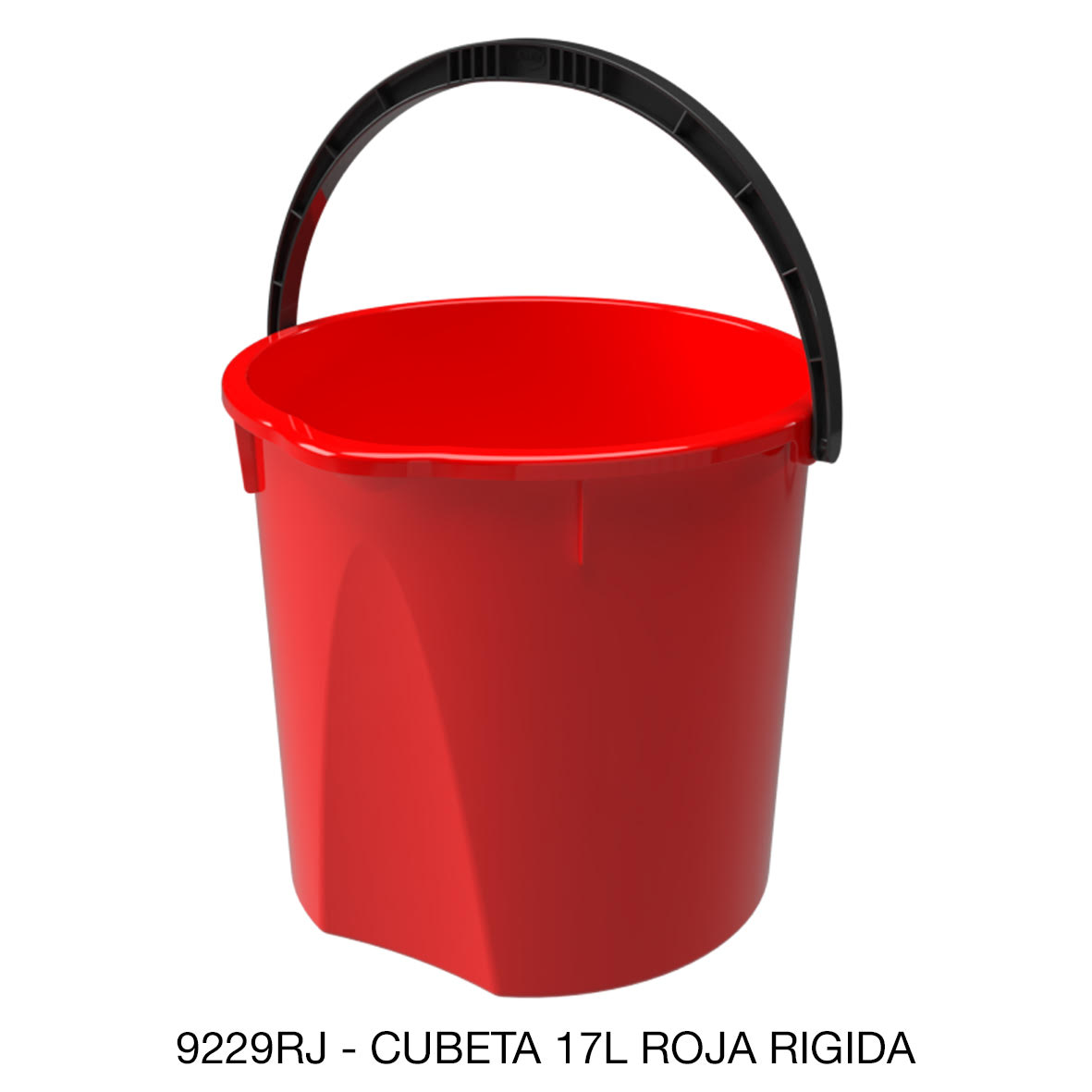 Cubeta rígida de 17 litros color rojo modelo 9229RJ de Sablón - Sablón